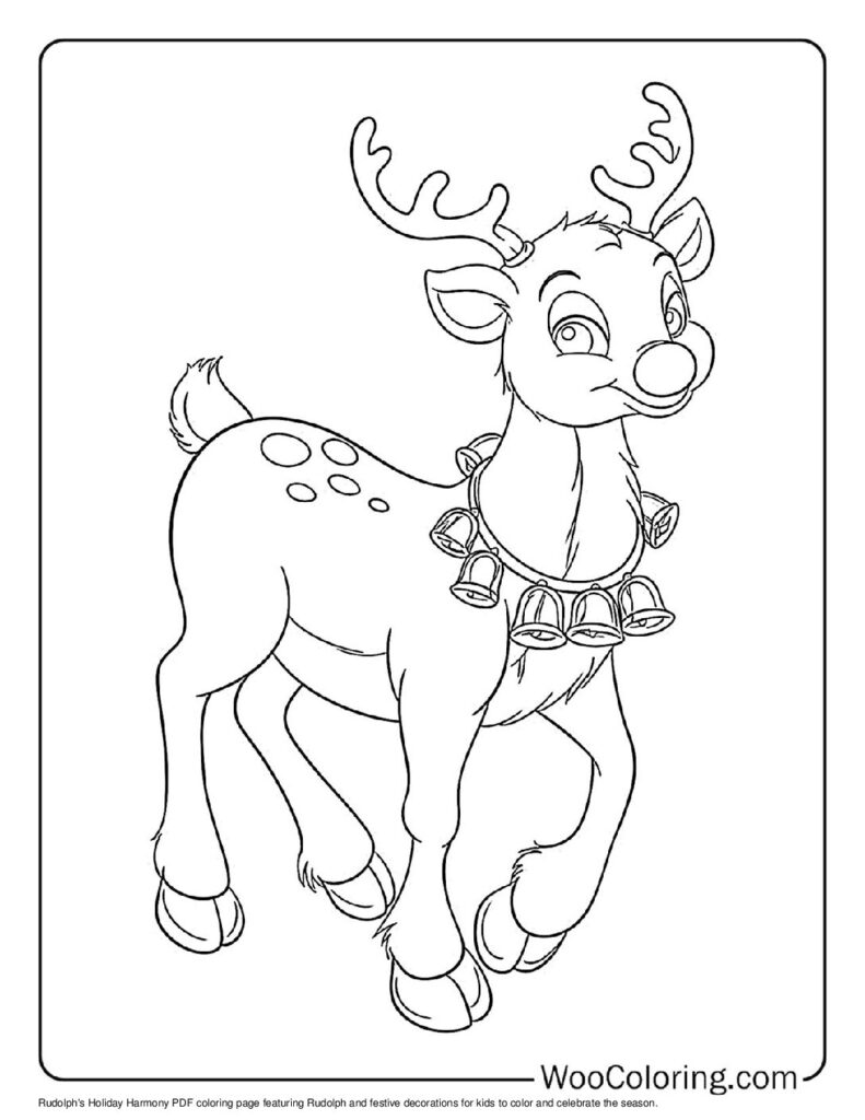 100+ Rudolph coloring pages (Free PDF To Print) | Woo Coloring