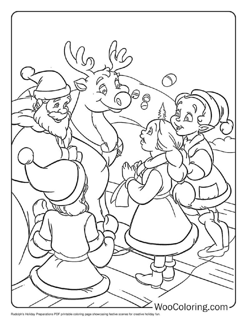 100+ Rudolph coloring pages (Free PDF To Print) | Woo Coloring