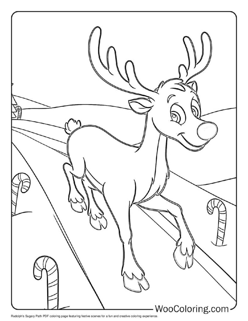 100+ Rudolph coloring pages (Free PDF To Print) | Woo Coloring