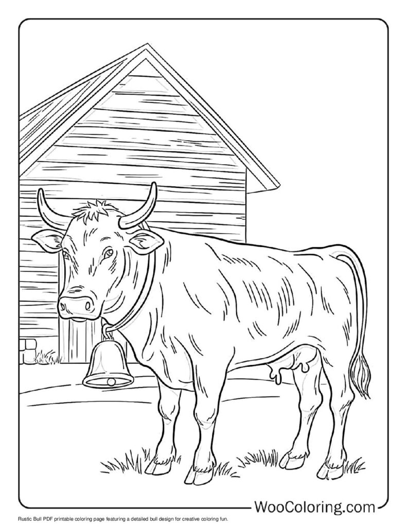 100+ Bull coloring pages (Free PDF To Print) | Woo Coloring