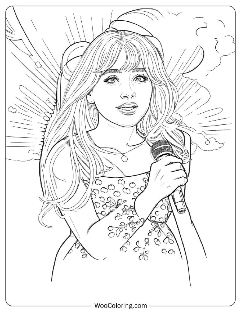 24 Sabrina Carpenter Coloring Pages (Free PDF To Print) | Woo Coloring