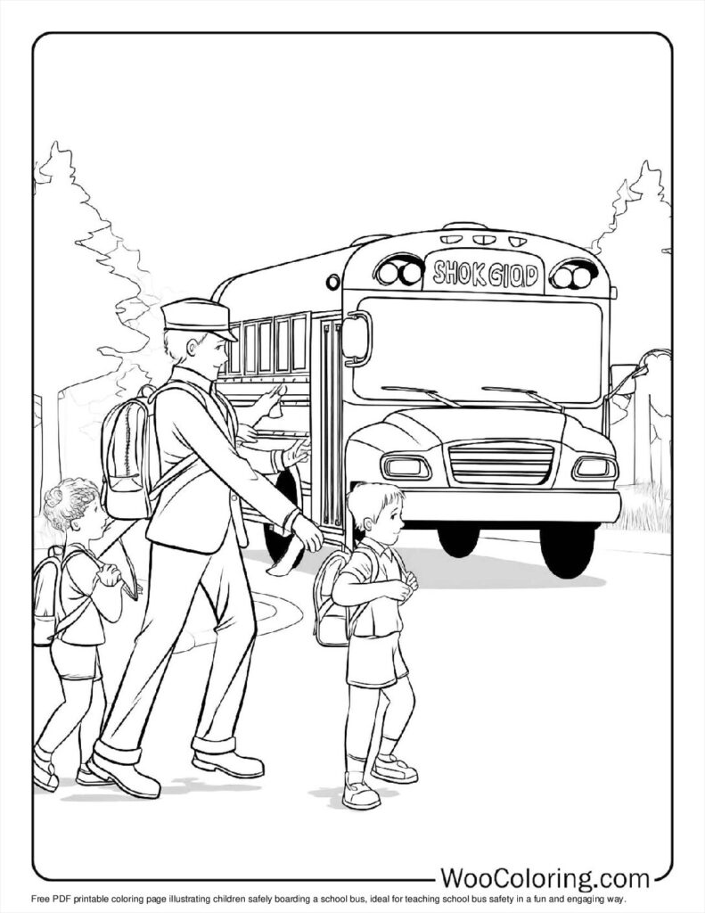 100+ School Bus coloring pages (Free PDF To Print) | Woo Coloring