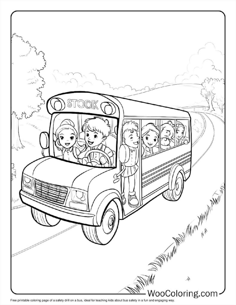 100+ School Bus coloring pages (Free PDF To Print) | Woo Coloring