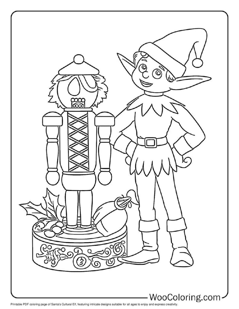 100+ Elf coloring pages (Free PDF To Print) | Woo Coloring