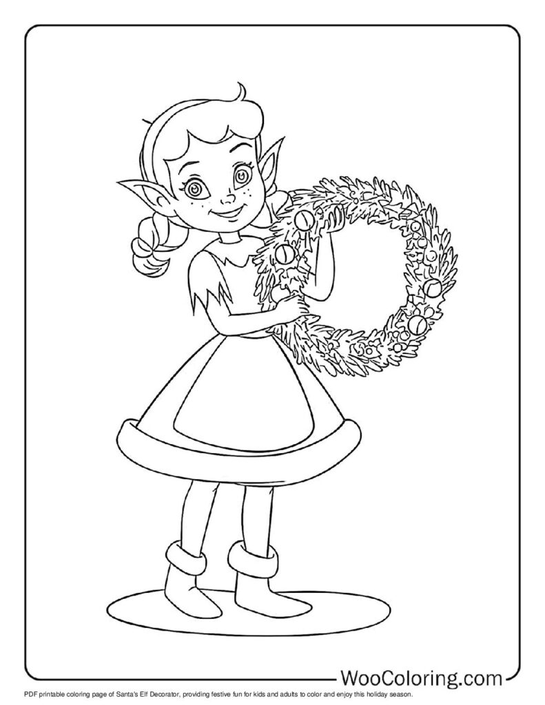 100+ Elf coloring pages (Free PDF To Print) | Woo Coloring
