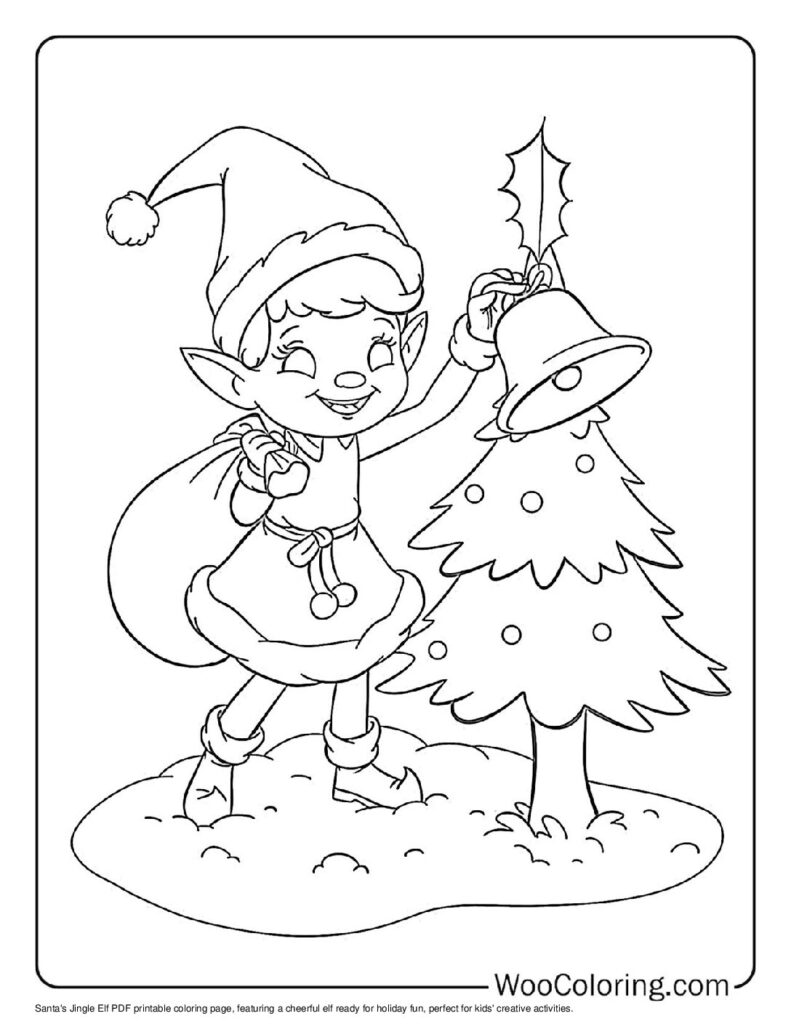 100+ Elf coloring pages (Free PDF To Print) | Woo Coloring
