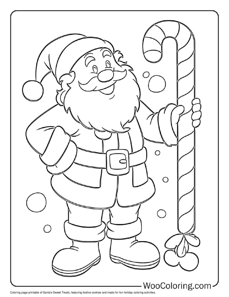 100+ Santa coloring pages (Free PDF To Print) | Woo Coloring