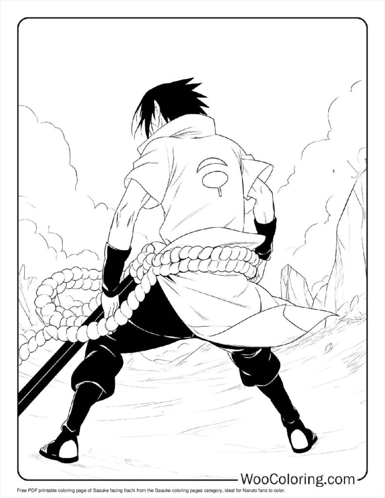 100+ Sasuke coloring pages (Free PDF To Print) | Woo Coloring