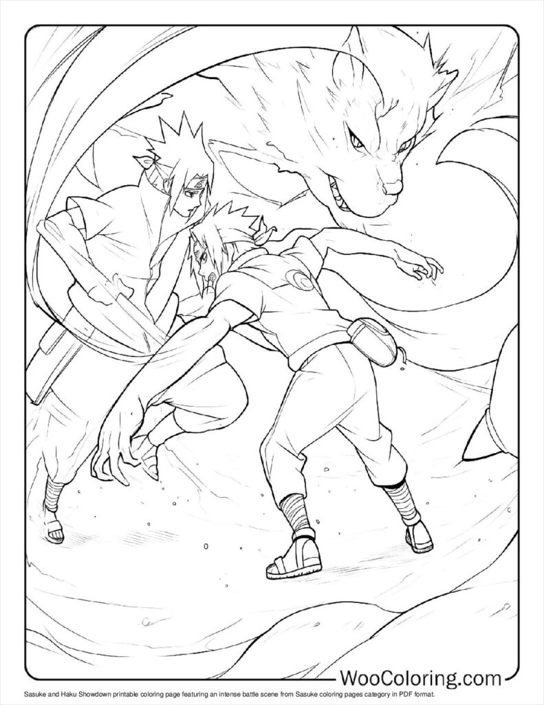 100+ Sasuke coloring pages (Free PDF To Print) | Woo Coloring