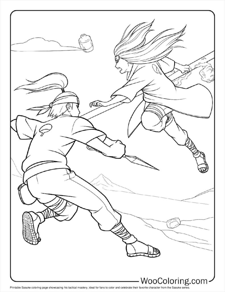 100+ Sasuke coloring pages (Free PDF To Print) | Woo Coloring