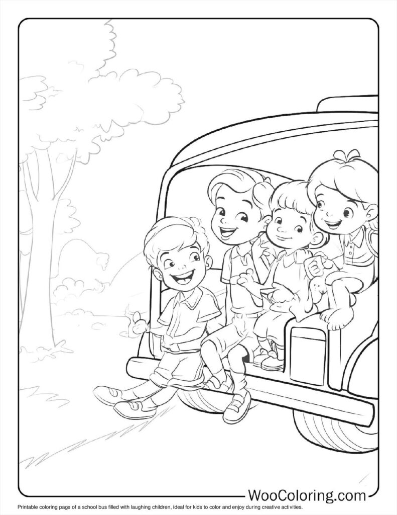 100+ School Bus coloring pages (Free PDF To Print) | Woo Coloring