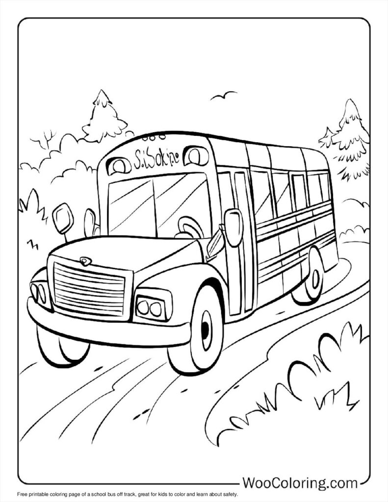 100+ School Bus coloring pages (Free PDF To Print) | Woo Coloring