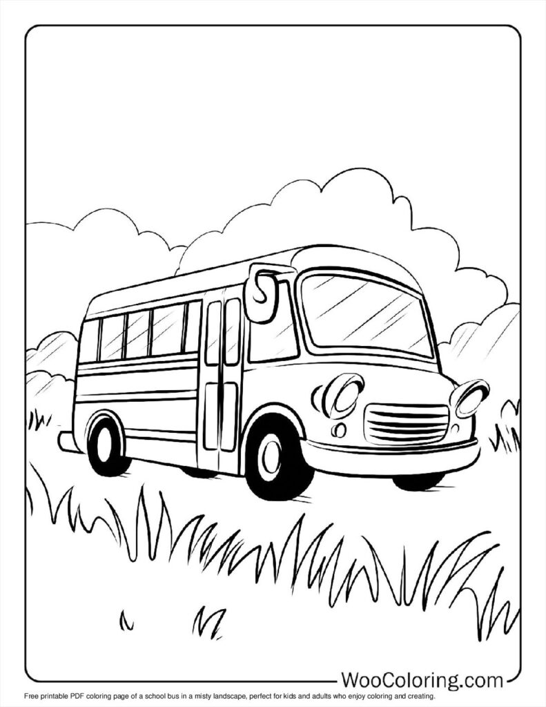 100+ School Bus coloring pages (Free PDF To Print) | Woo Coloring