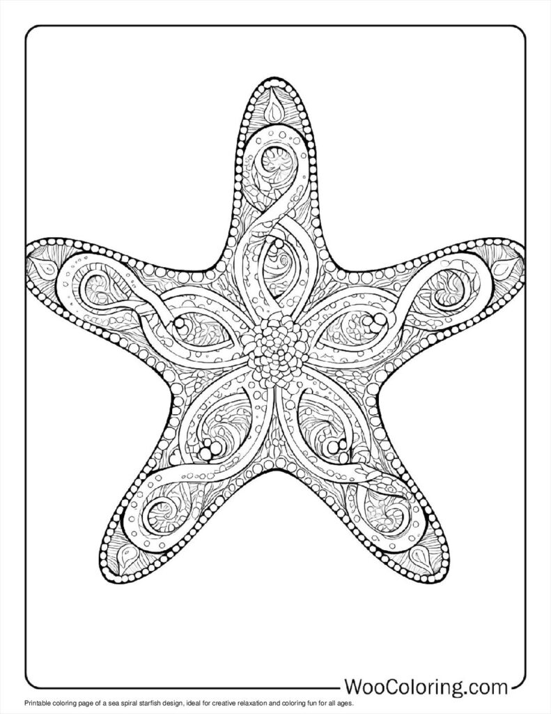 100+ Starfish coloring pages (Free PDF To Print) | Woo Coloring