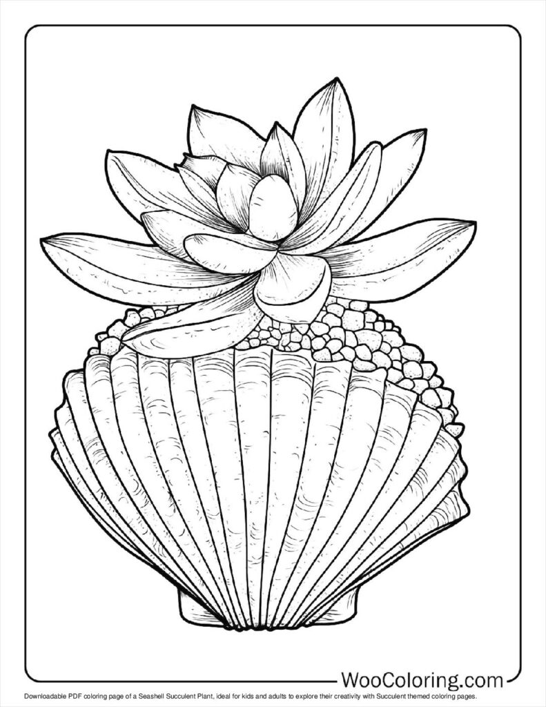 100+ Succulent coloring pages (Free PDF To Print) | Woo Coloring