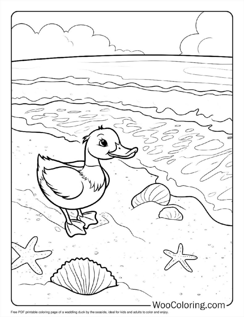 100+ Duck coloring pages (Free PDF To Print) | Woo Coloring
