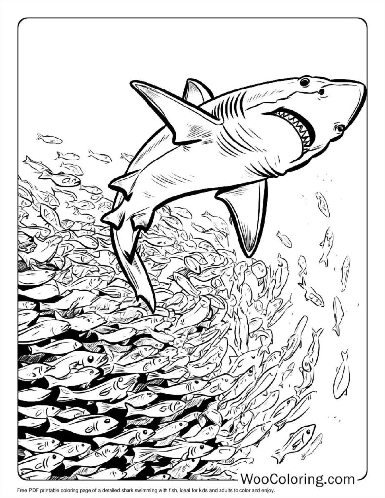 100+ Hammerhead Shark coloring pages (Free PDF To Print) | Woo Coloring