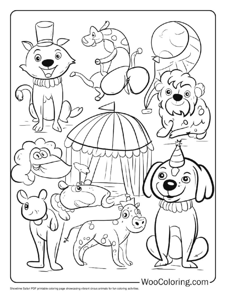 100+ Circus & Carnival coloring pages (Free PDF To Print) | Woo Coloring