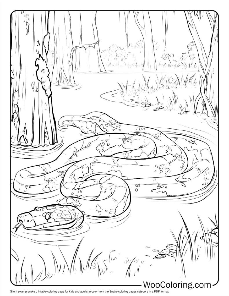 100+ Snake coloring pages (Free PDF To Print) | Woo Coloring