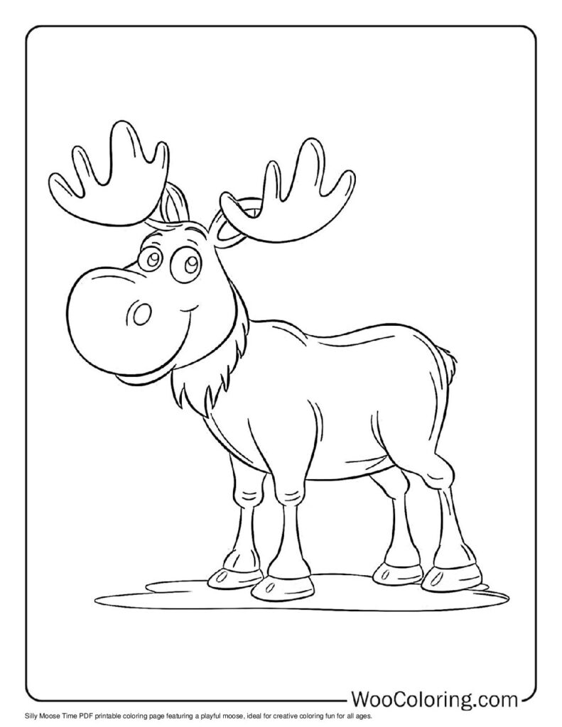 100+ Moose coloring pages (Free PDF To Print) | Woo Coloring
