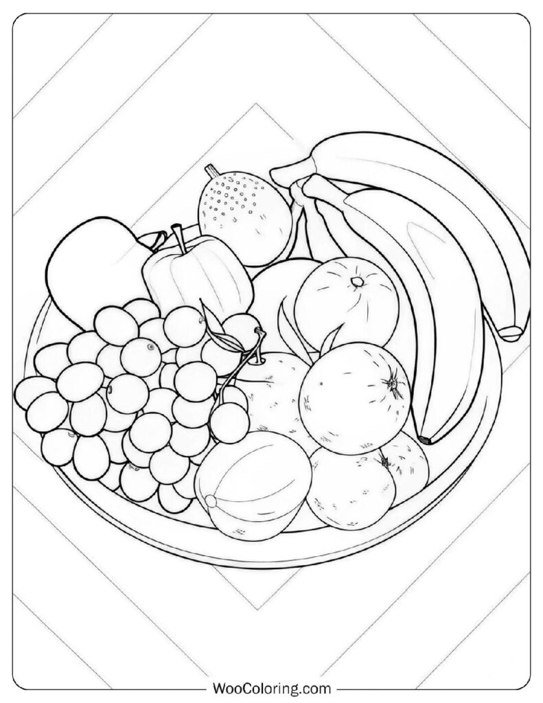 34 Fruit Coloring Pages (Free PDF To Print) | Woo Coloring