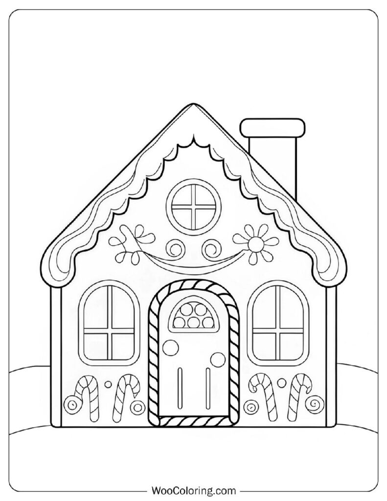 28 Gingerbread House Coloring Pages (Free PDF To Print) | Woo Coloring