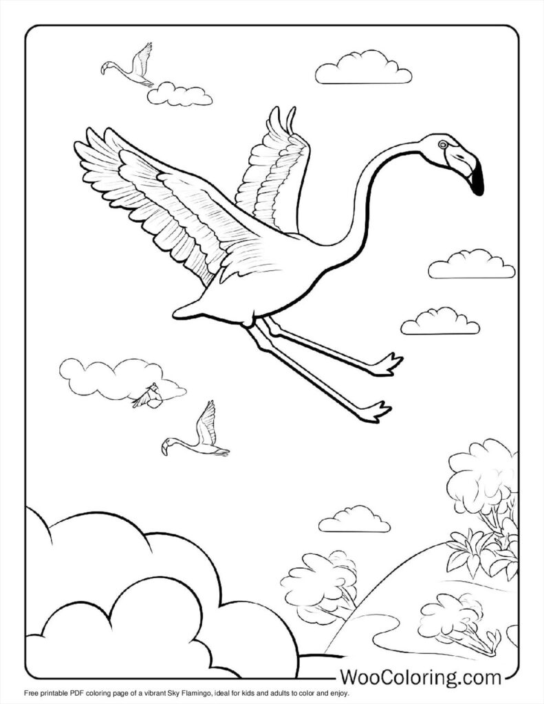 100+ Flamingo coloring pages (Free PDF To Print) | Woo Coloring