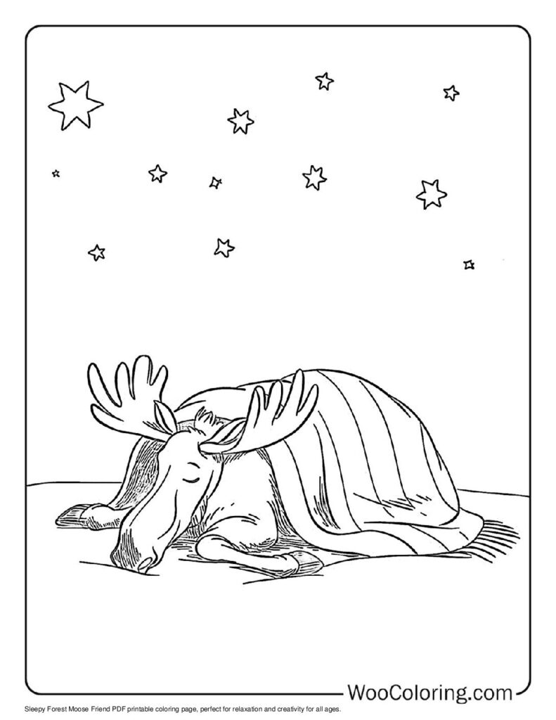 100+ Moose coloring pages (Free PDF To Print) | Woo Coloring