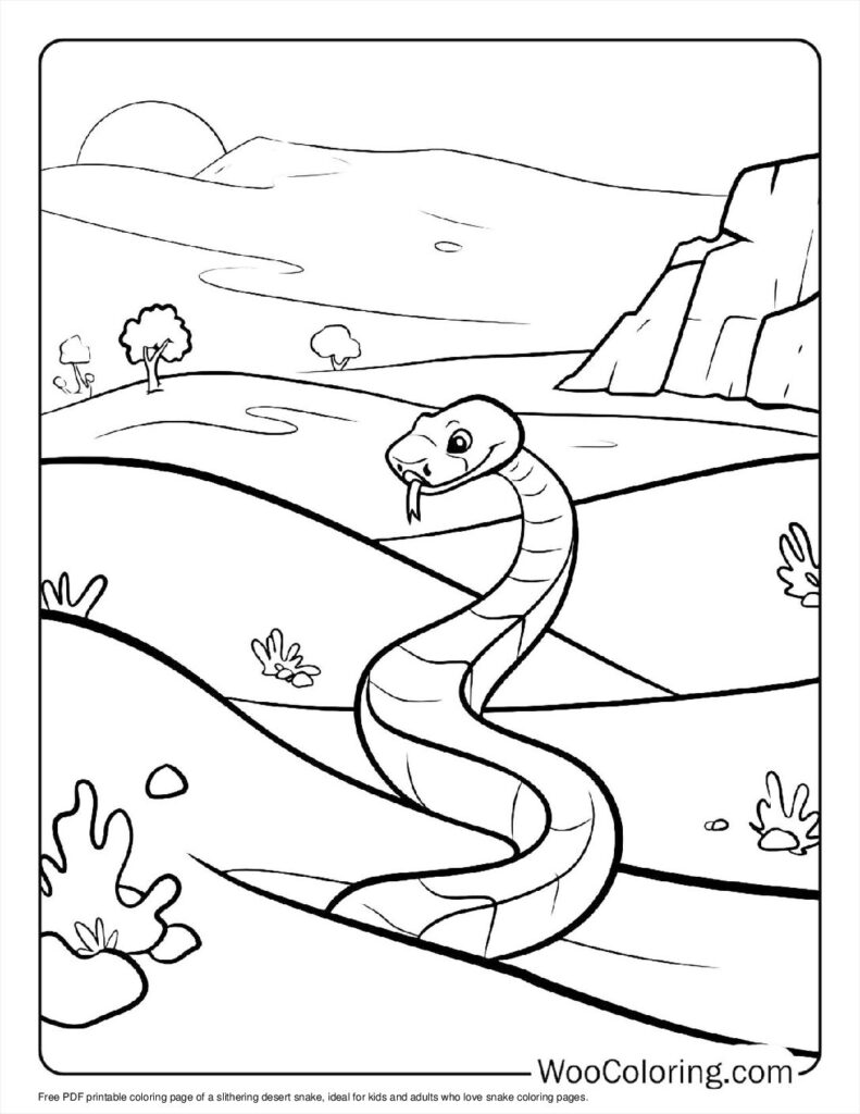 100+ Snake coloring pages (Free PDF To Print) | Woo Coloring