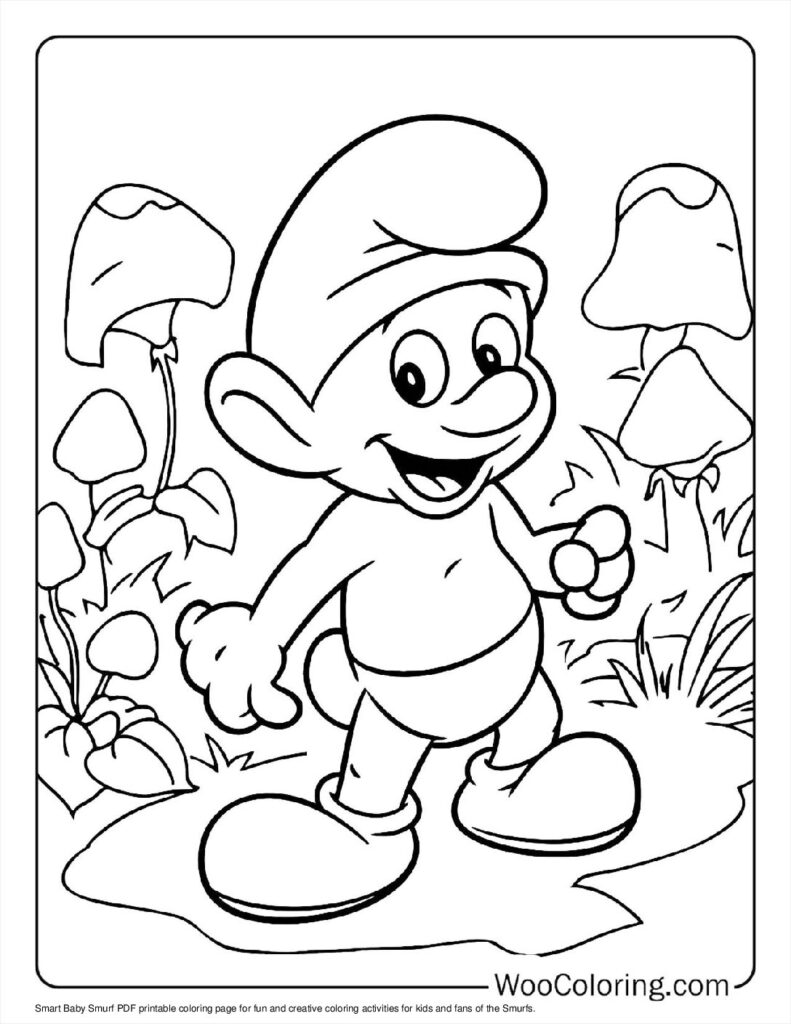 100+ Smurf coloring pages (Free PDF To Print) | Woo Coloring