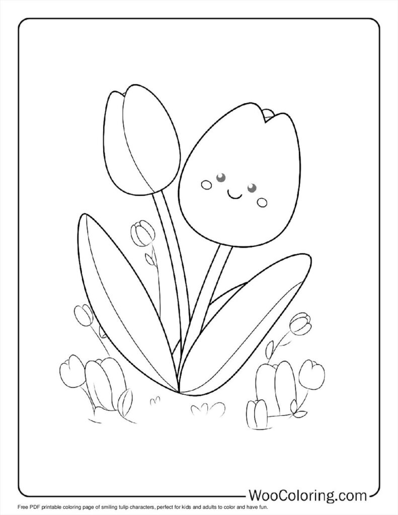 100+ Tulip coloring pages (Free PDF To Print) | Woo Coloring
