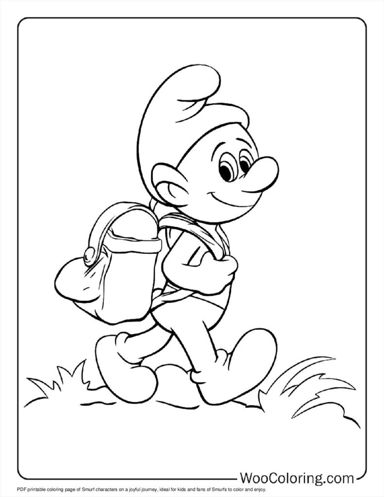 100+ Smurf coloring pages (Free PDF To Print) | Woo Coloring