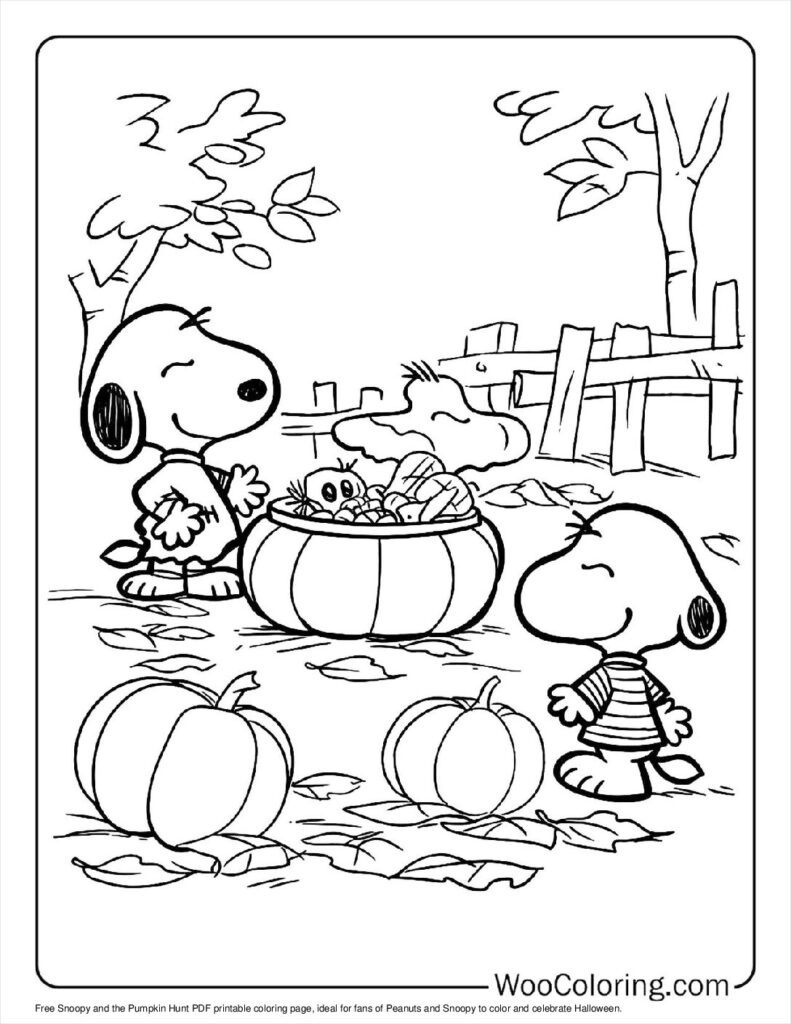 100+ Peanuts & Snoopy coloring pages (Free PDF To Print) | Woo Coloring