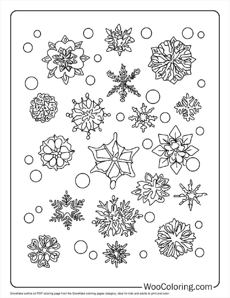 100+ Snowflake coloring pages (Free PDF To Print) | Woo Coloring