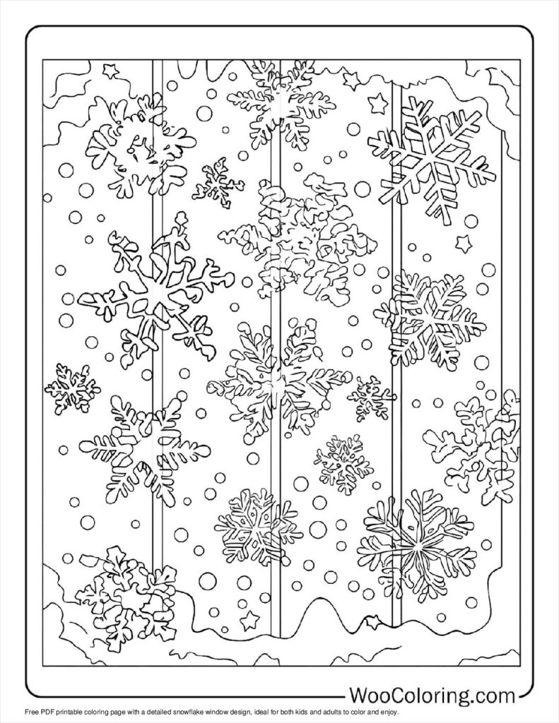 100+ Snowflake coloring pages (Free PDF To Print) | Woo Coloring