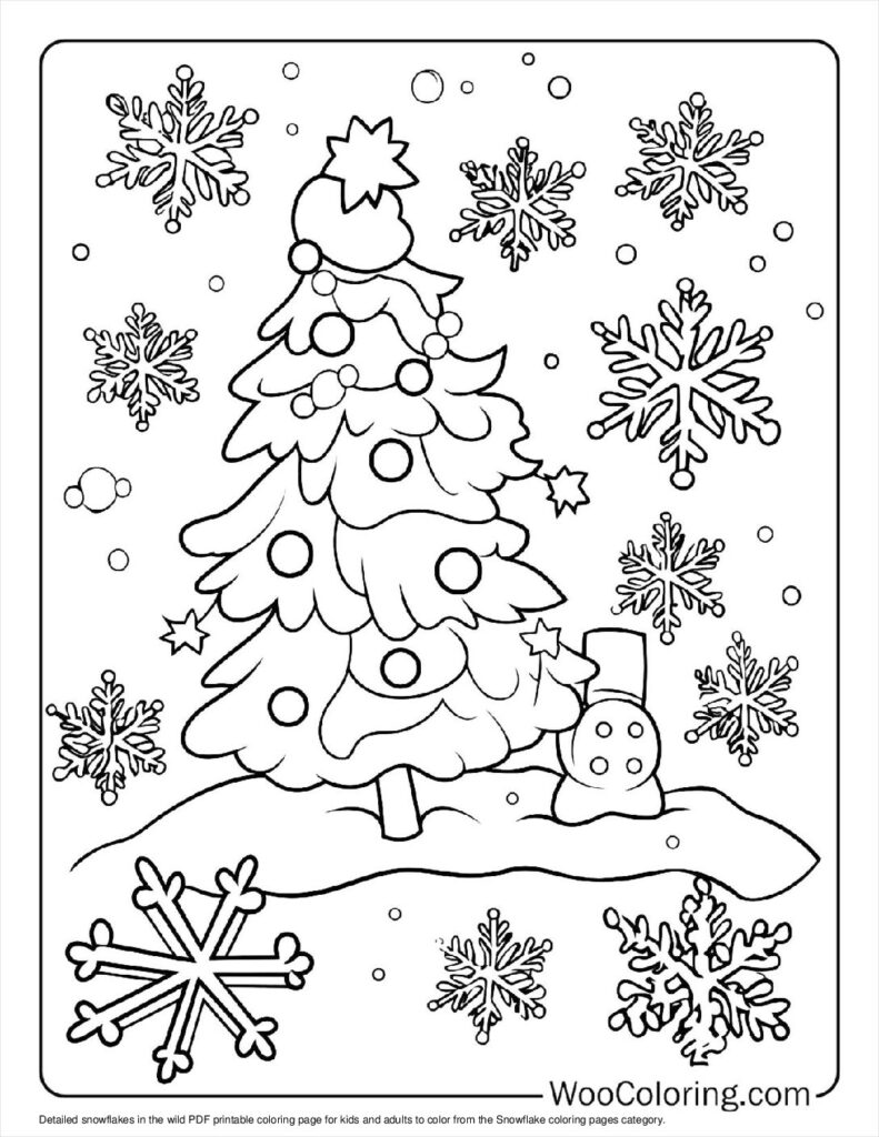 100+ Snowflake coloring pages (Free PDF To Print) | Woo Coloring