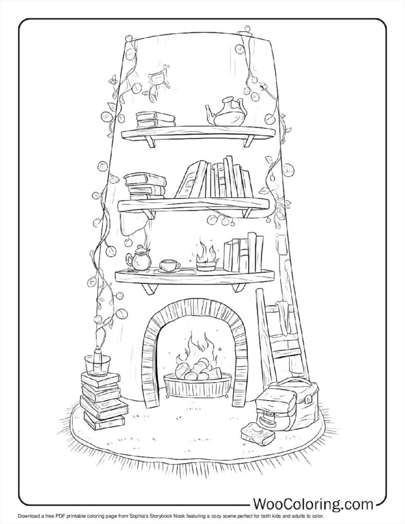 100+ Cozy coloring pages (Free PDF To Print) | Woo Coloring