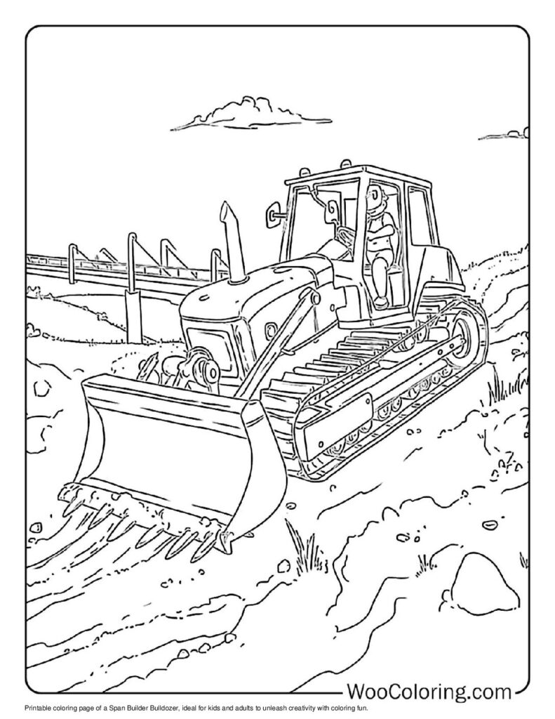 100+ Bulldozer coloring pages (Free PDF To Print) | Woo Coloring