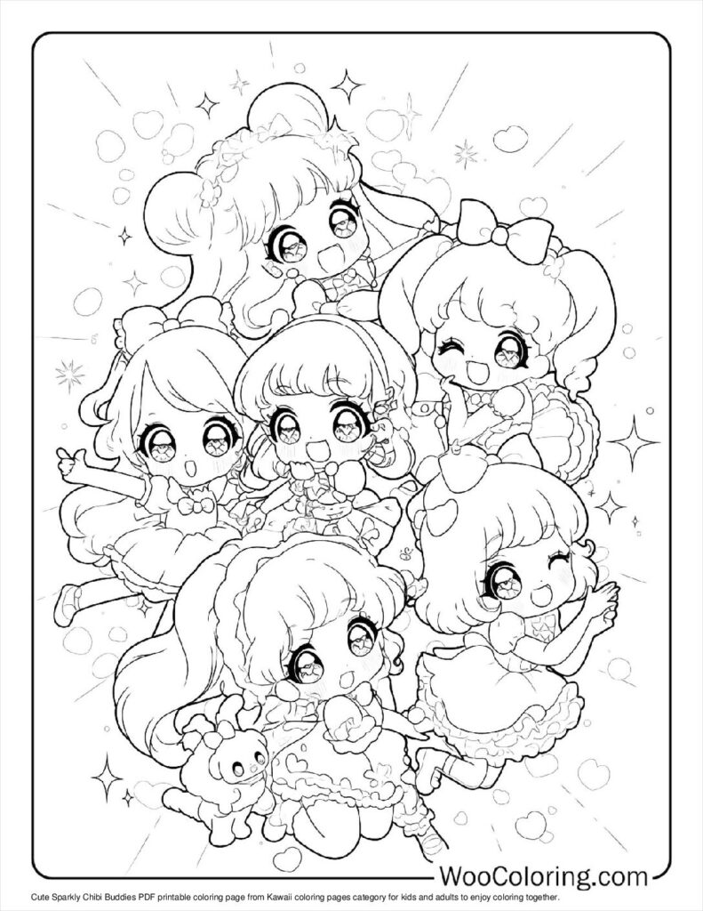 100+ Kawaii coloring pages (Free PDF To Print) | Woo Coloring