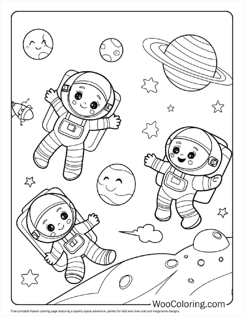 100+ Kawaii coloring pages (Free PDF To Print) | Woo Coloring