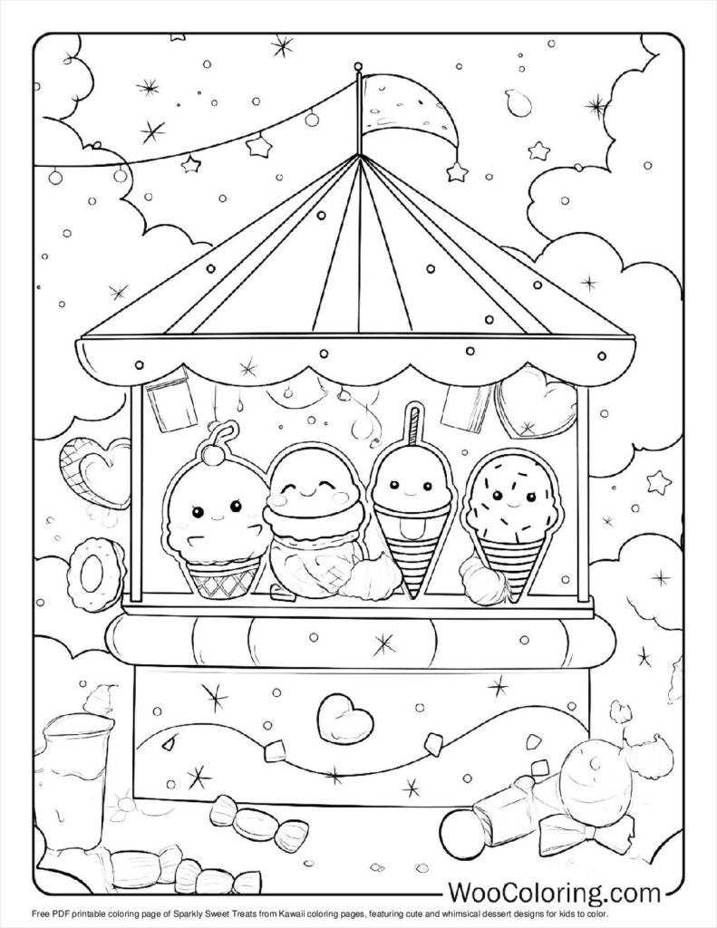100+ Kawaii coloring pages (Free PDF To Print) | Woo Coloring