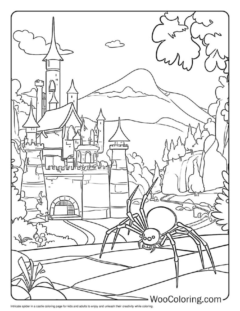100+ Spider coloring pages (Free PDF To Print) | Woo Coloring