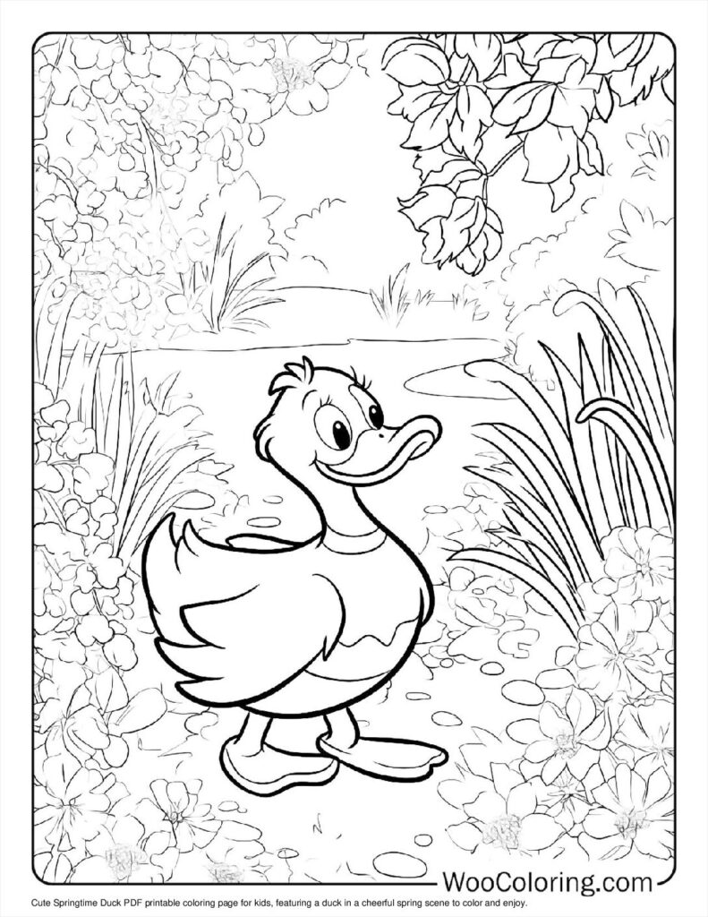 100+ Duck coloring pages (Free PDF To Print) | Woo Coloring