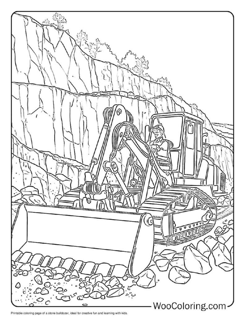 100+ Bulldozer coloring pages (Free PDF To Print) | Woo Coloring