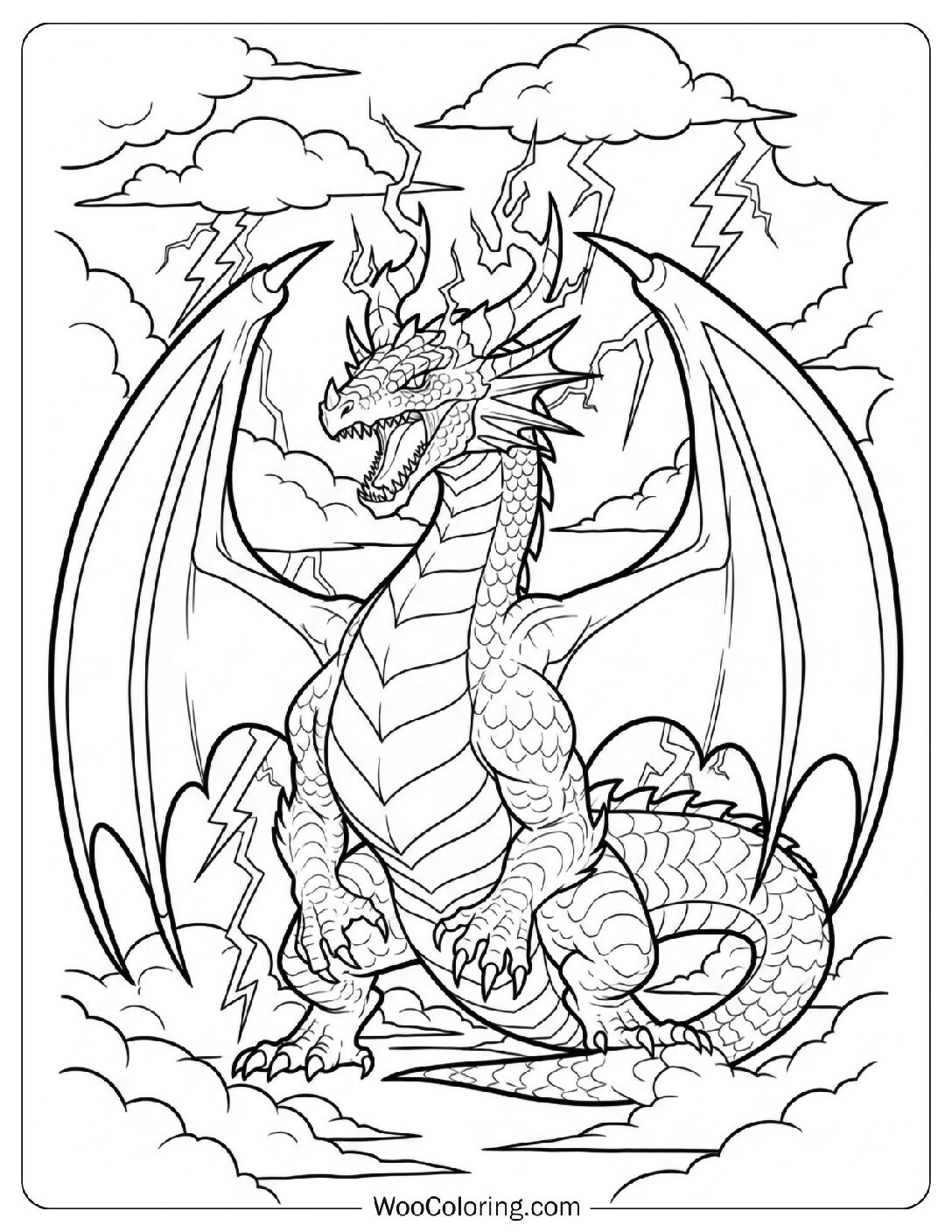 58 Dragon Coloring Pages (Free PDF To Print) | Woo Coloring