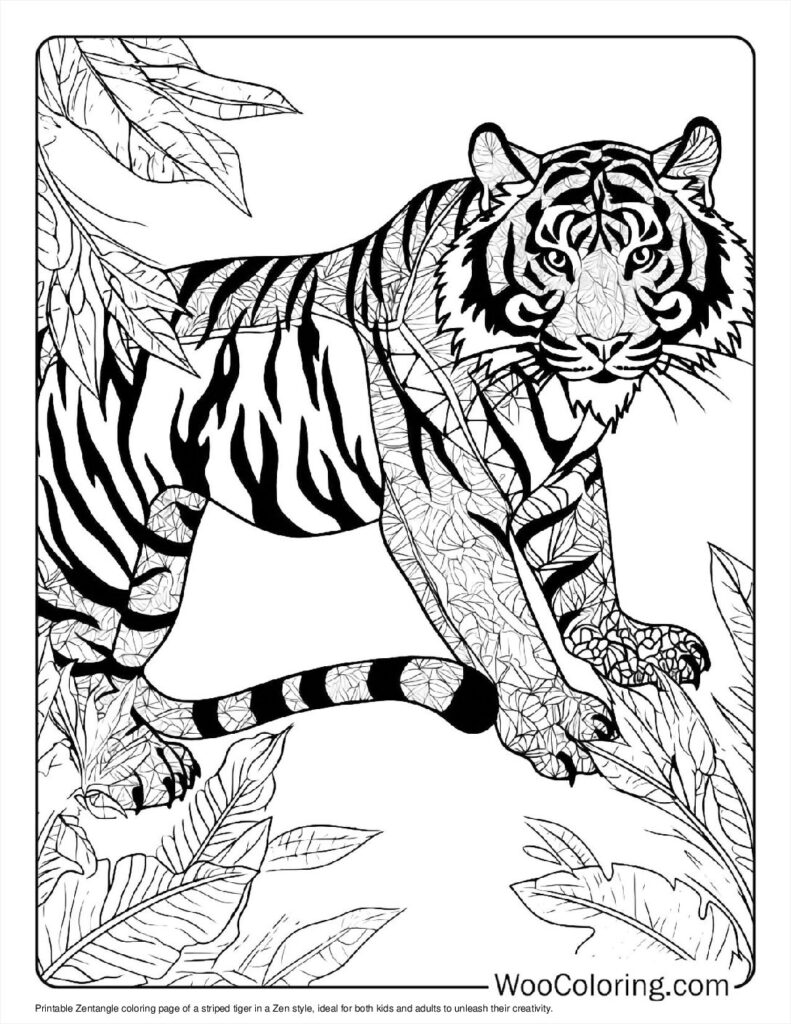 100+ Zentangle coloring pages (Free PDF To Print) | Woo Coloring