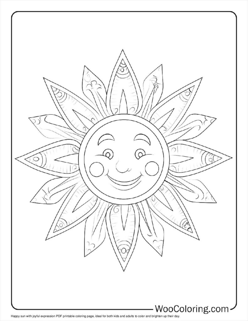 100+ Sun coloring pages (Free PDF To Print) | Woo Coloring