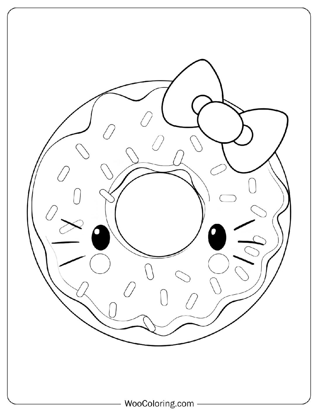 26 Donut Coloring Pages (Free PDF To Print) | Woo Coloring