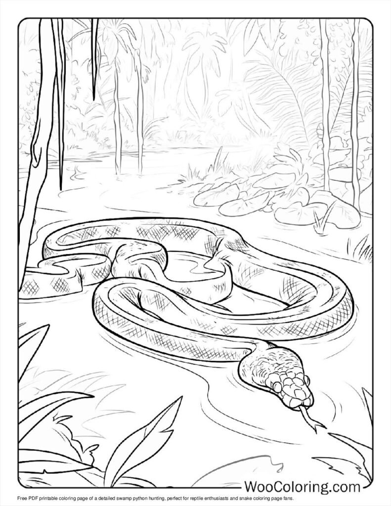 100+ Snake coloring pages (Free PDF To Print) | Woo Coloring