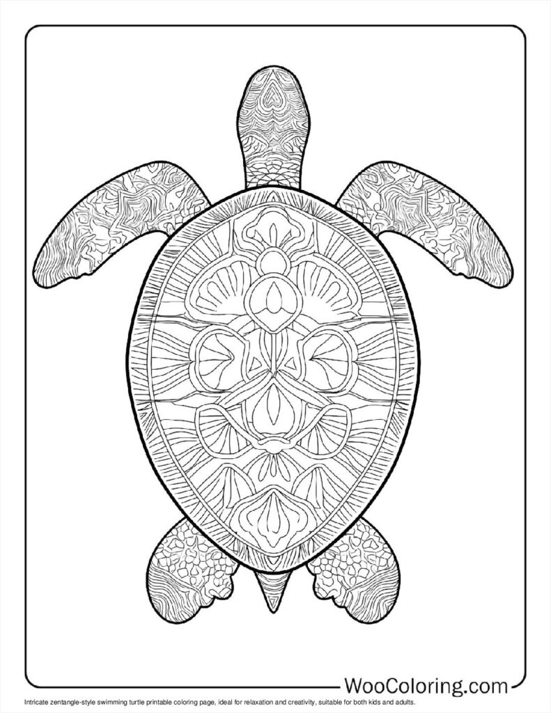 100+ Zentangle coloring pages (Free PDF To Print) | Woo Coloring